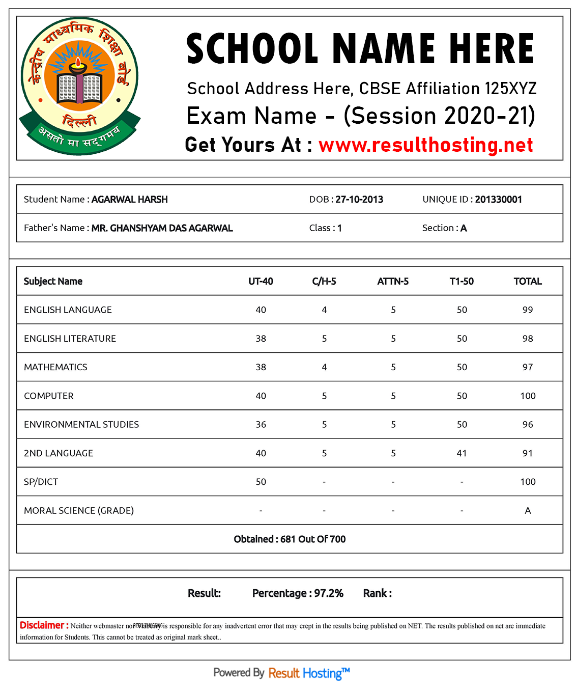 Online Result Management System Online Result Management System